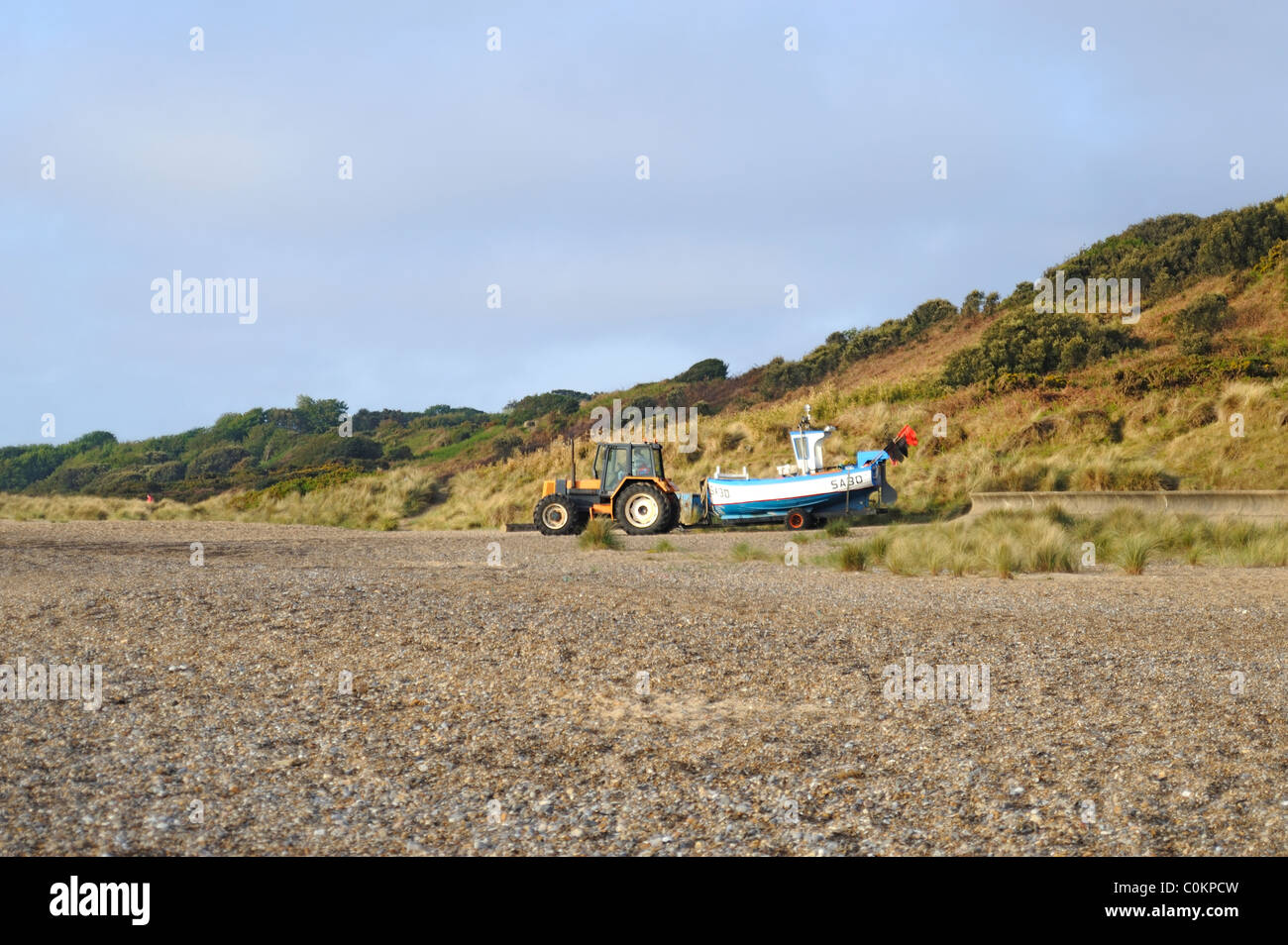 Boat launching at Corton beach, Suffolk, UK Stock Photo - Alamy