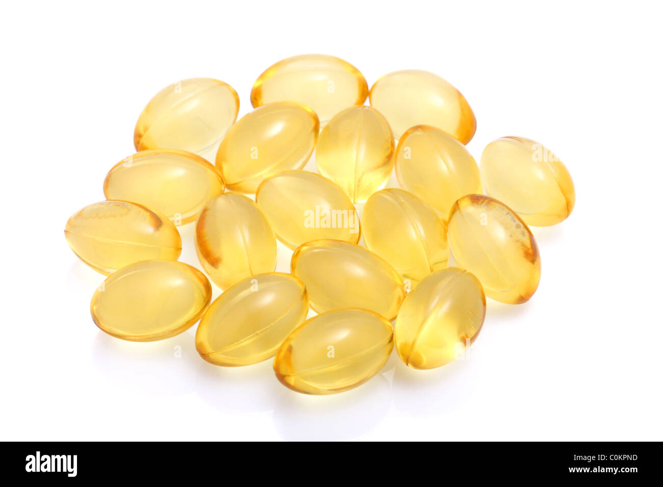 Fish oil capsules pile hi-res stock photography and images - Alamy