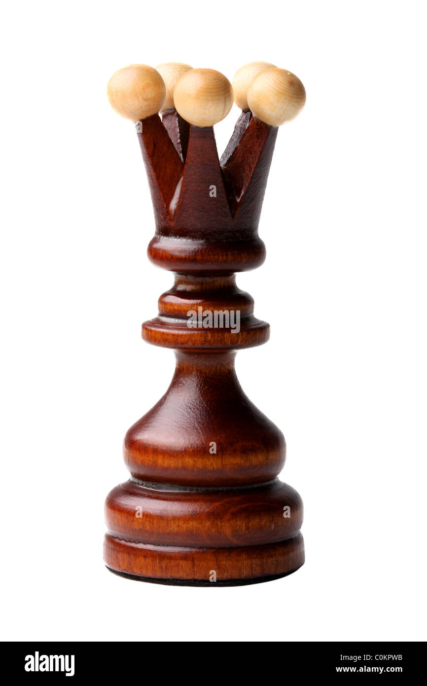 Chess queen isolated on white background Stock Photo - Alamy