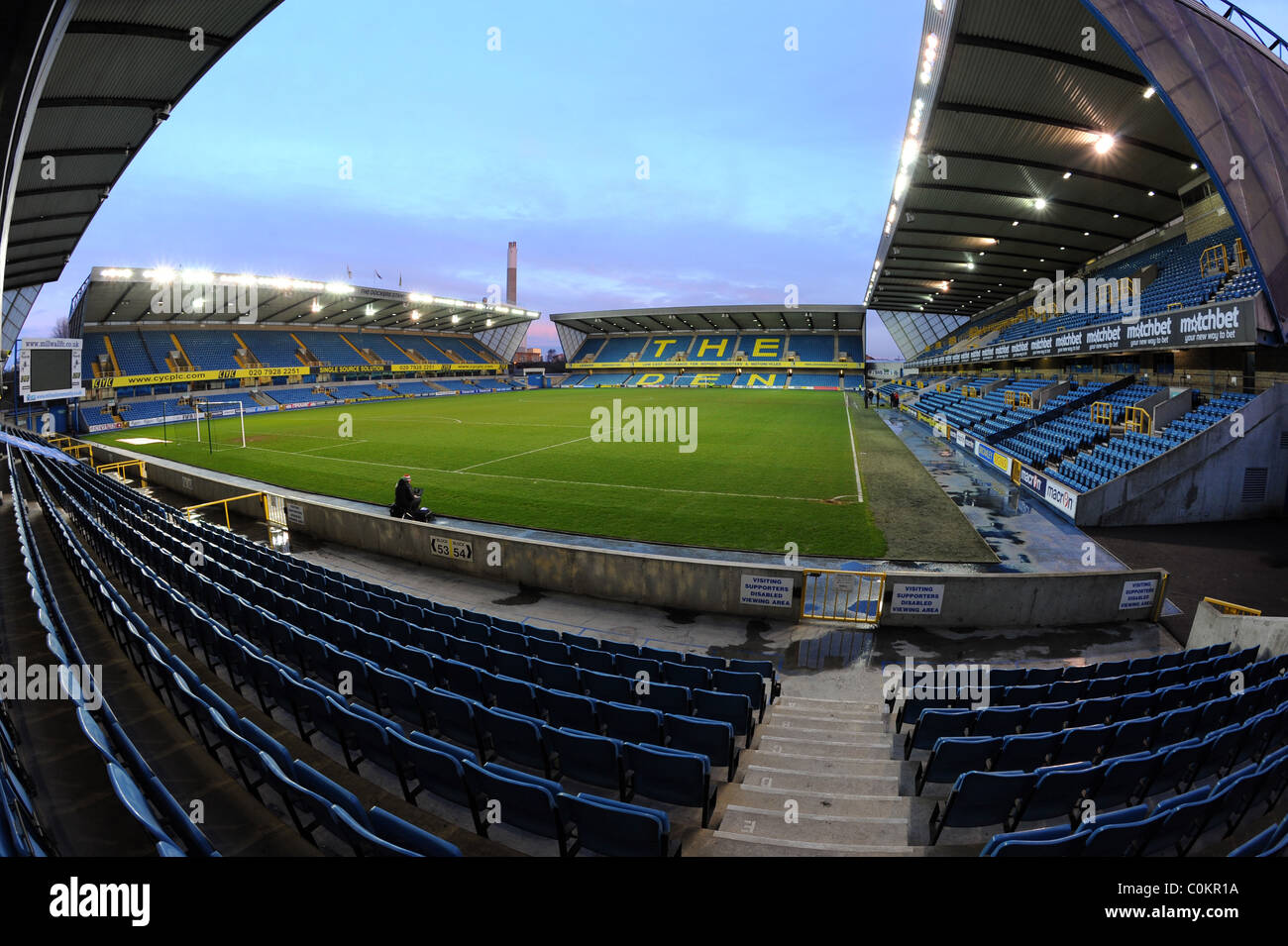 View inside the Den Stadium (formerly known as the New Den), London ...