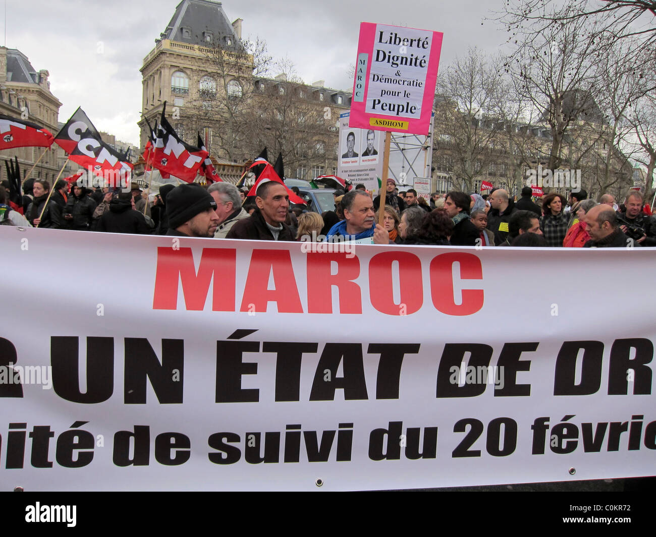 Paris, France, Morroco Demonstration, and in Support of all Arab Spring ...