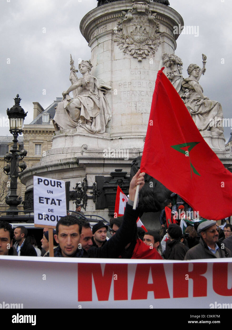 Demonstration street morocco hi-res stock photography and images - Alamy