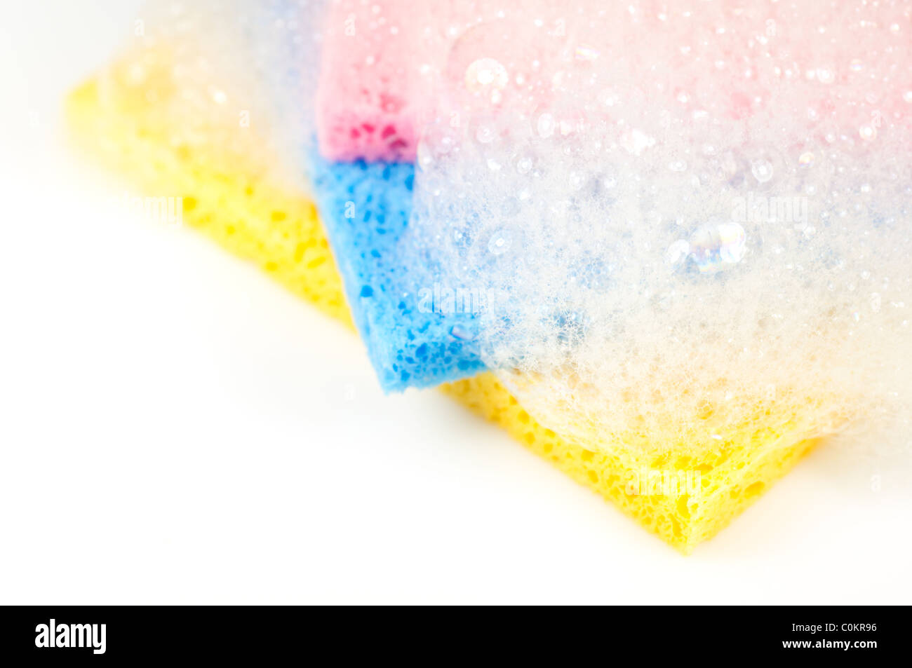 sponges with bubbles Stock Photo - Alamy
