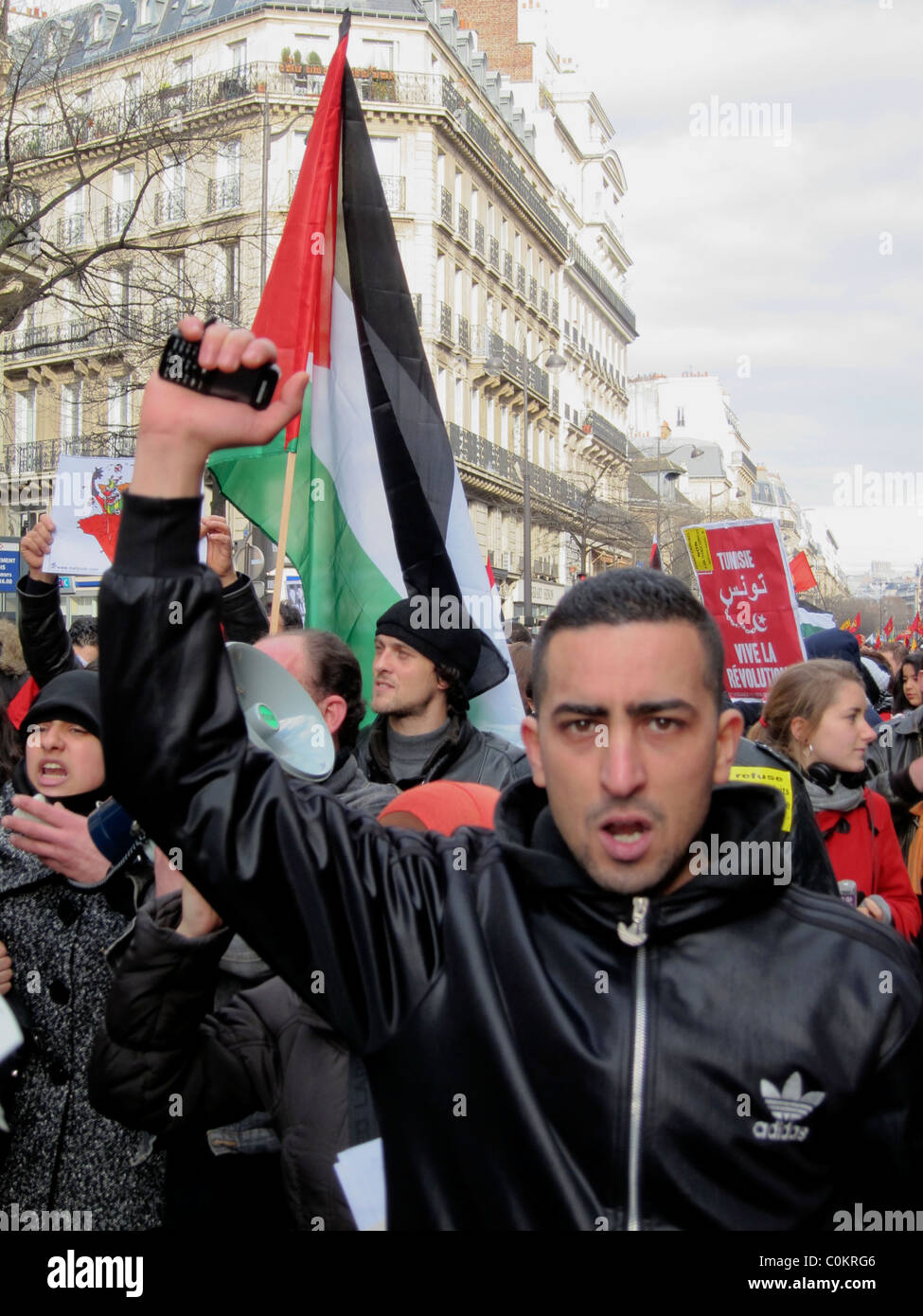Paris, France, Public Demonstration, in Support of Libyan Revolution ...