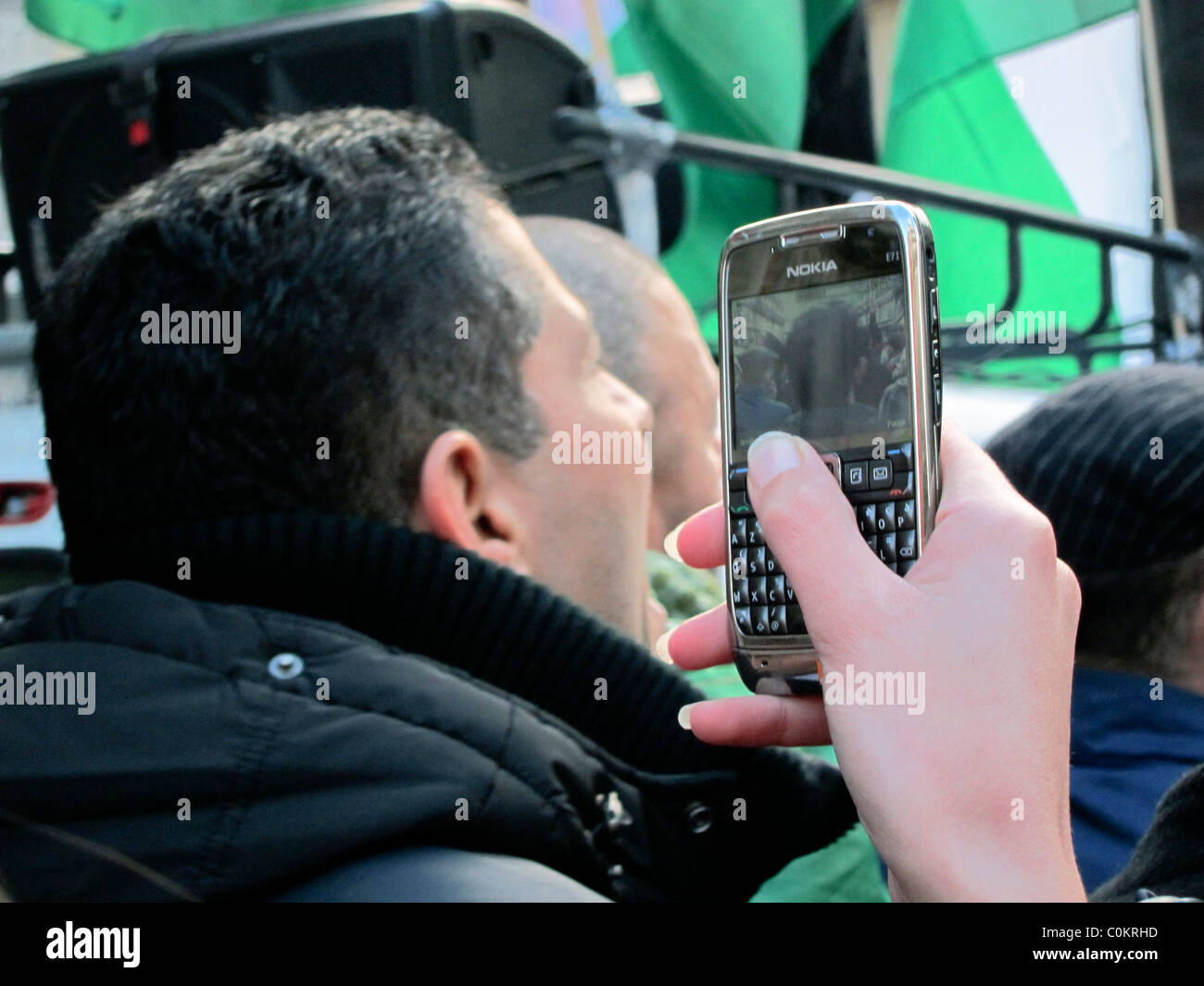 Paris, France, Libya Demonstration, in Support of Libyan Revolution ...