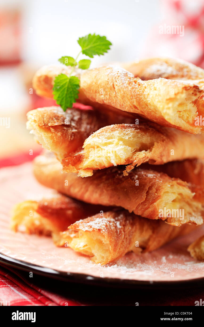Puff pastry with jam filling - detail Stock Photo - Alamy
