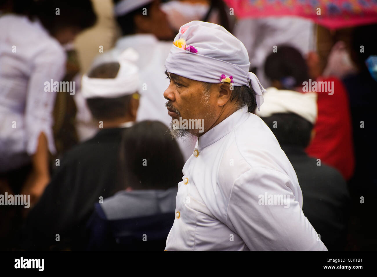 A Hindu Holy Man waits for worshipers at the most important temple in ...
