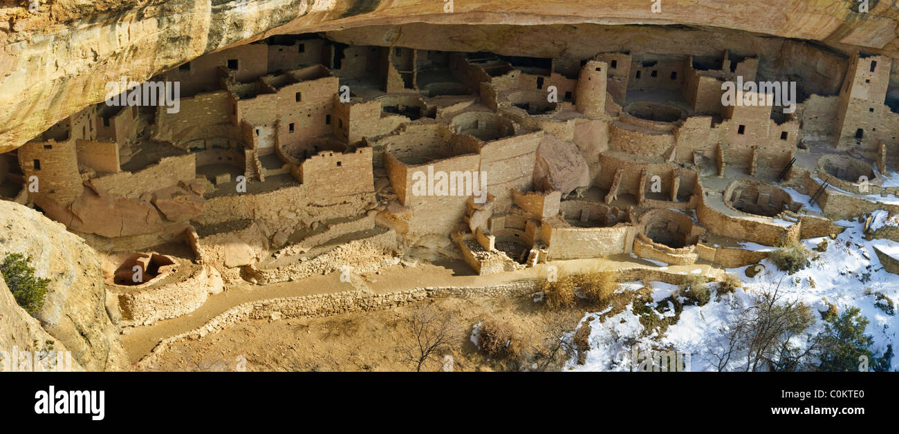 Cliff Palace dwellings in Mesa Verde National Park, Colorado Stock ...