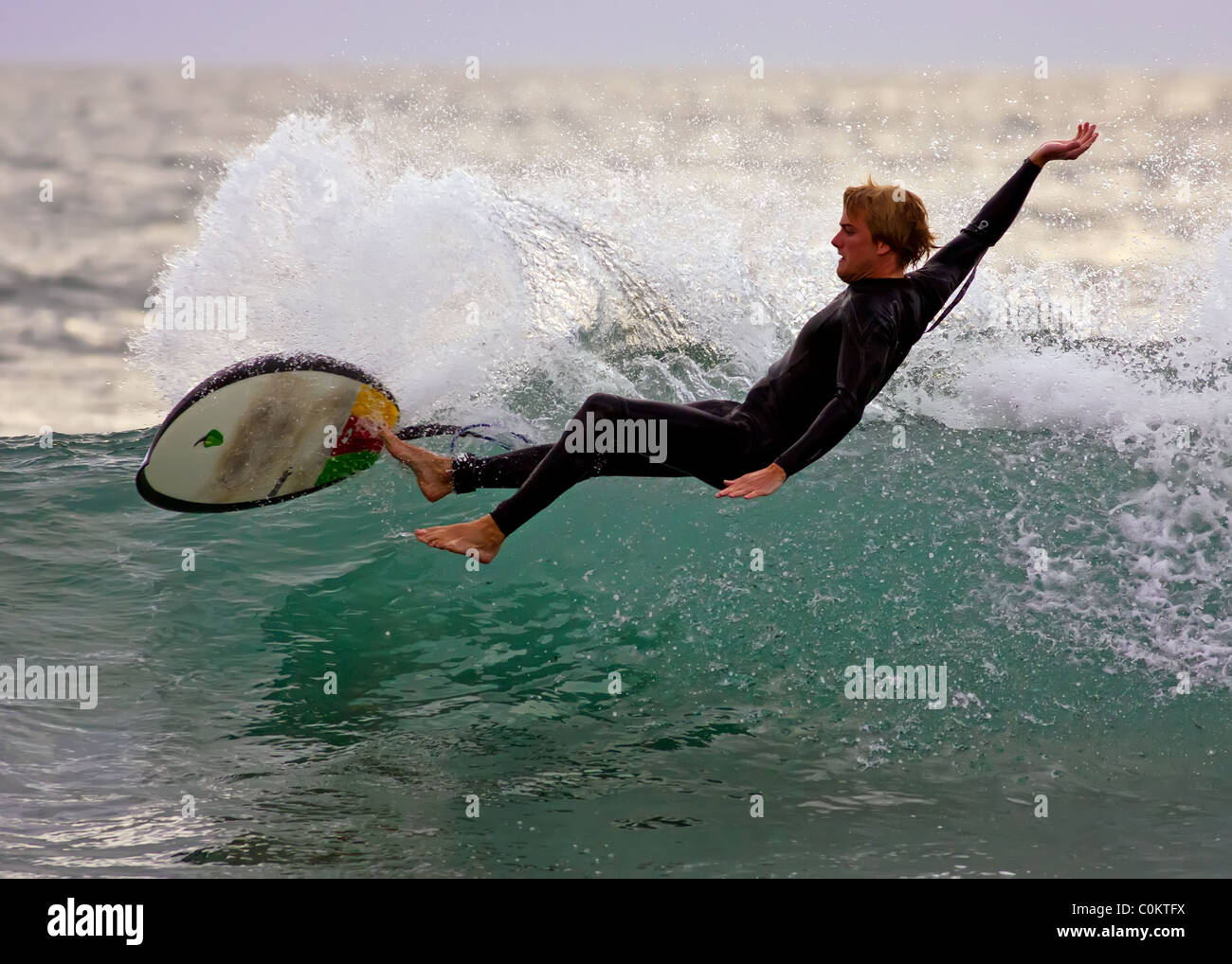 Falling off surf board hi-res stock photography and images - Alamy