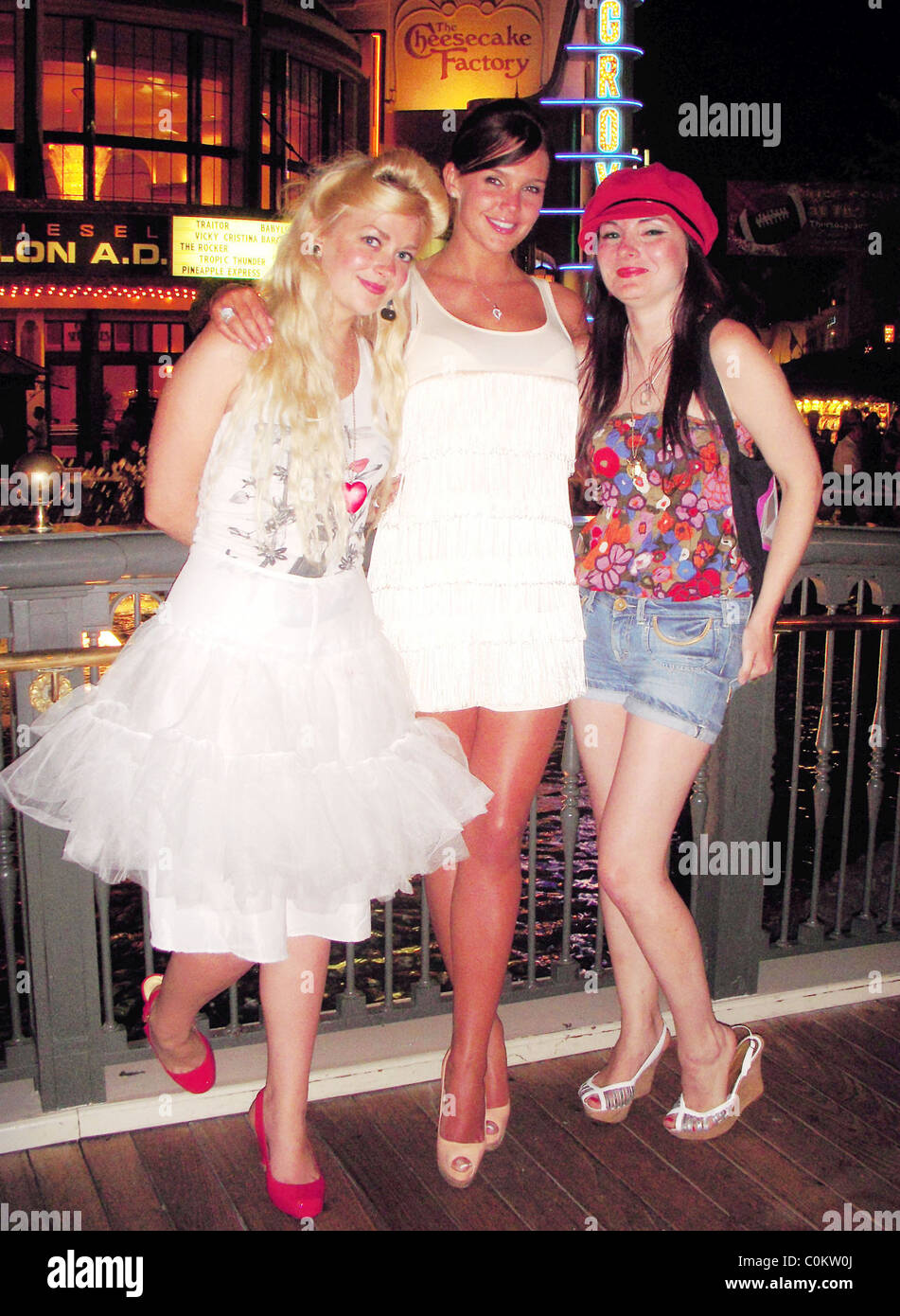 Charli Morgan, Danielle Lloyd, Amy Watts British newspaper the Daily ...