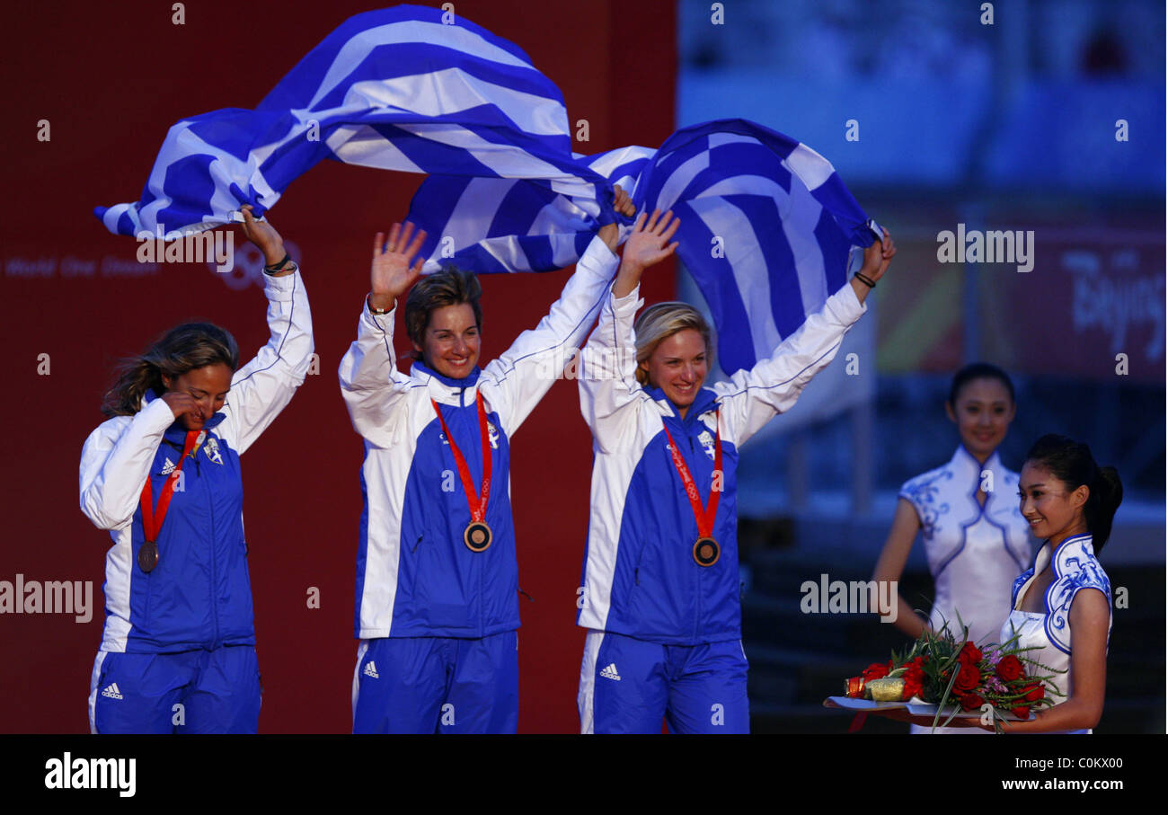 Papadopoulou Sofia, Kravarioti Virginia and Bekatorou Sofia of Greece ...