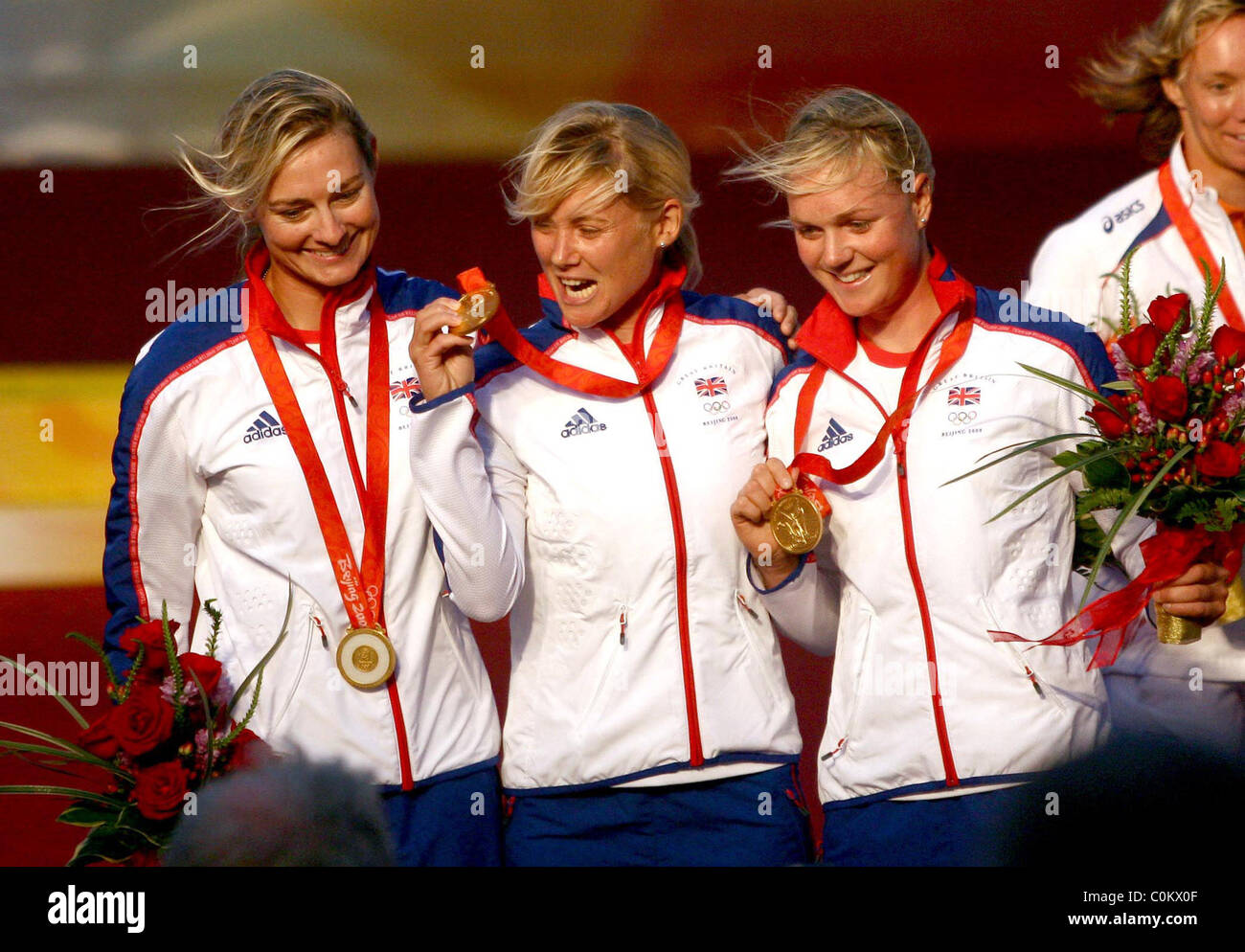Sarah Ayton, Sarah Webb and Pippa Wilson of Great Britain Winners of ...