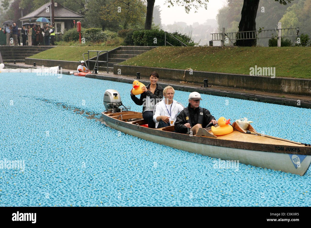 Emma Barton and Andrew Triggs Hodge The Great British Duck Race held on ...