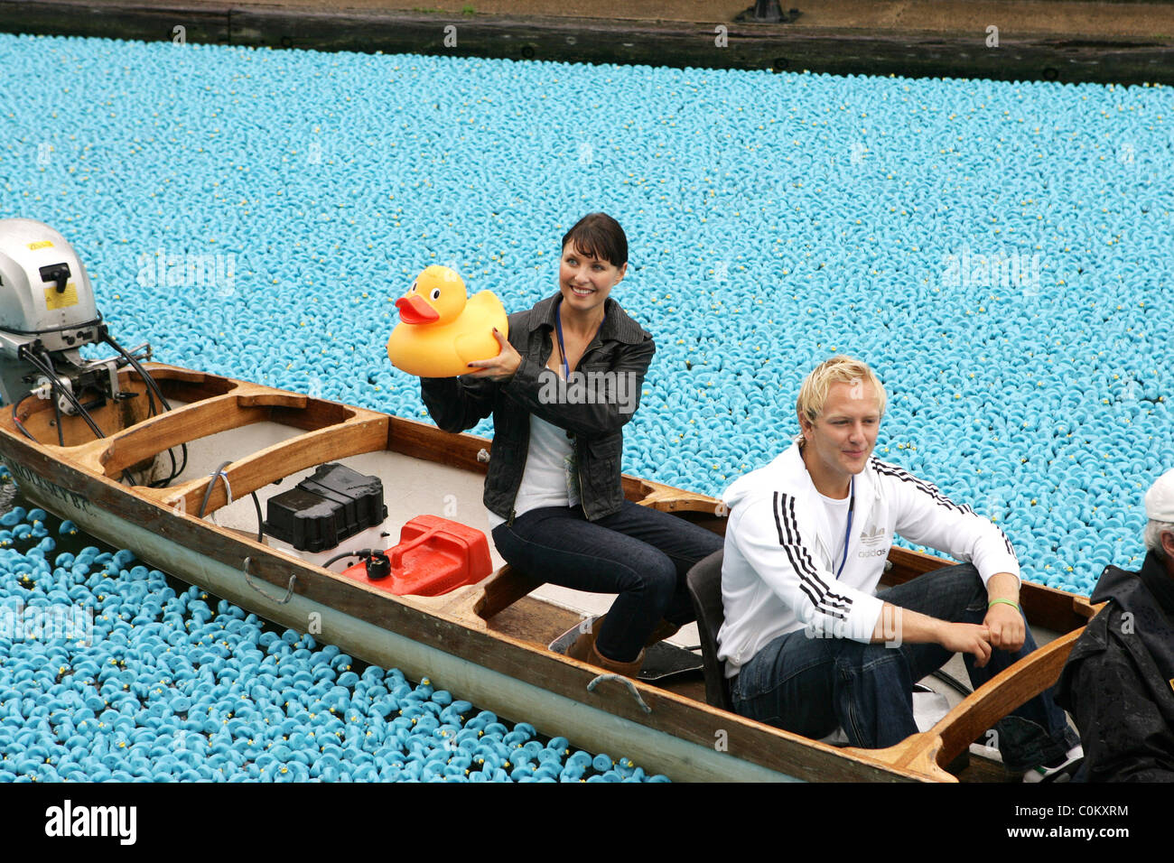 Emma Barton and Andrew Triggs Hodge The Great British Duck Race held on ...