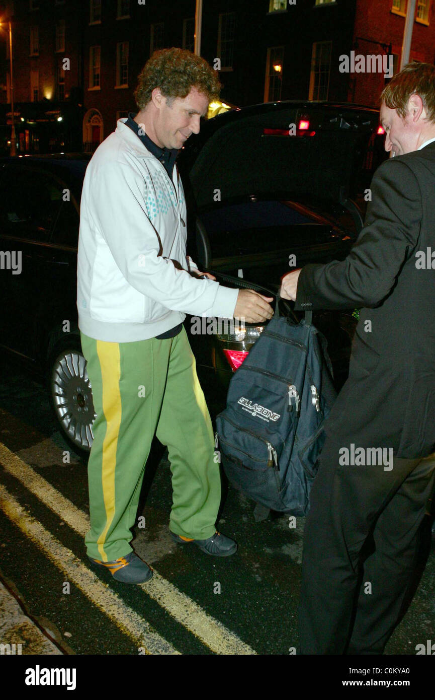 Will Ferrell arriving at the Merion Hotel. Dublin, Ireland - 19.08.08 ...