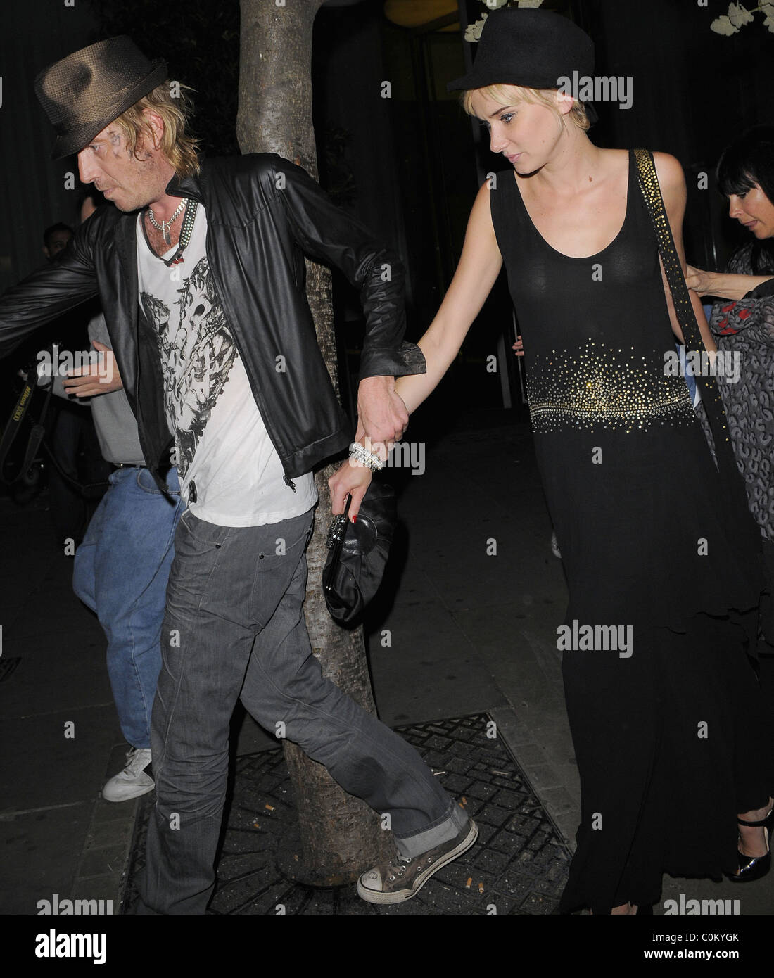 Rhys Ifans and new girlfriend Kimberly Stewart leave Bungalow 8 ...