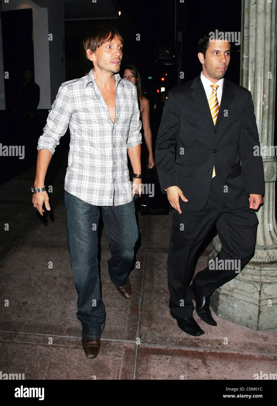 Celebrity hair stylist Ken Paves leaving Beso restaurant after dining ...