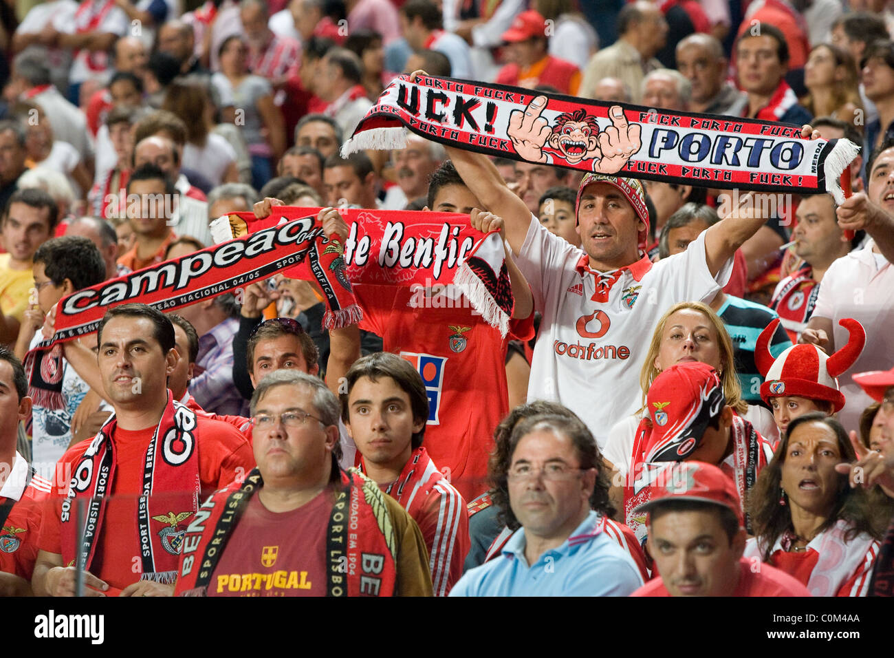 S.L.Benfica fans inside the stadium during the football match between S ...