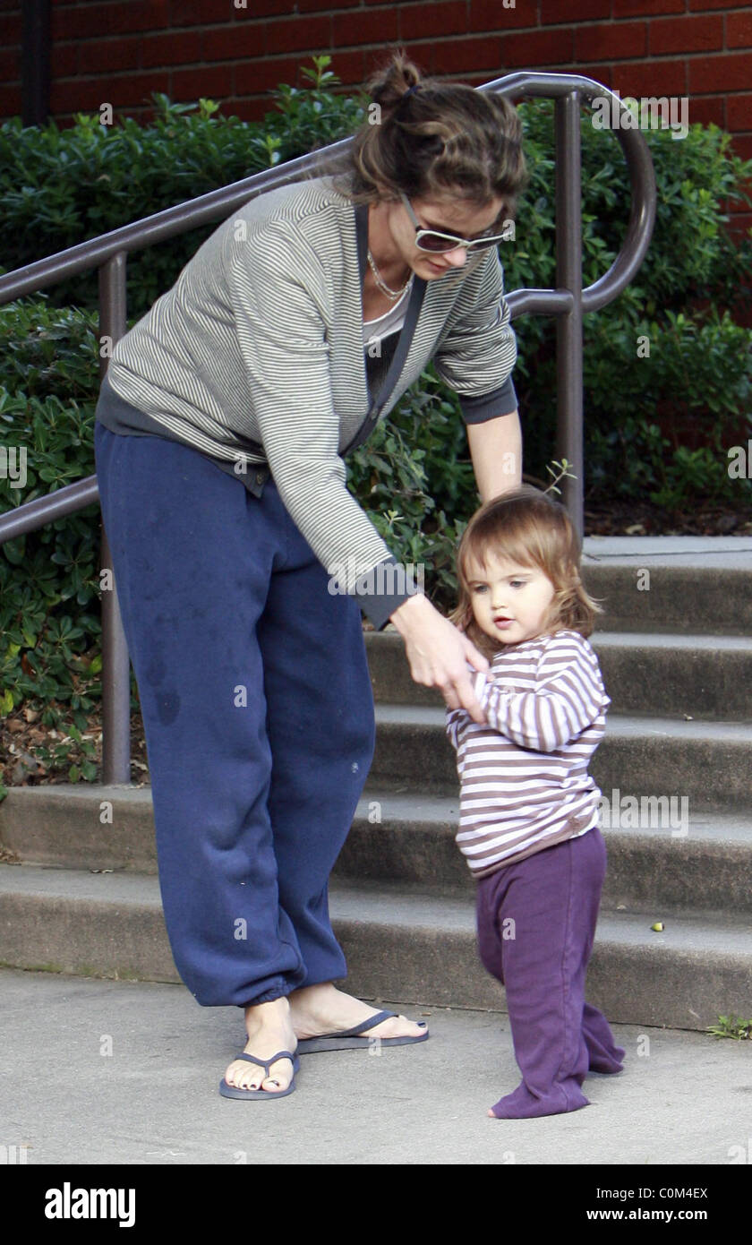 Actress Amanda Peet with husband David Benioff and daughter Frances ...