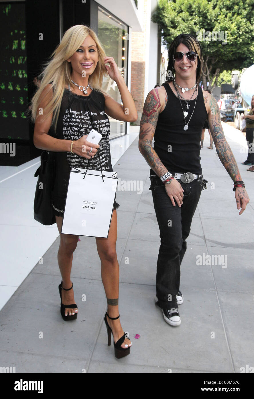 Shauna Sand and a male friend out shopping on Robertson Blvd Los ...
