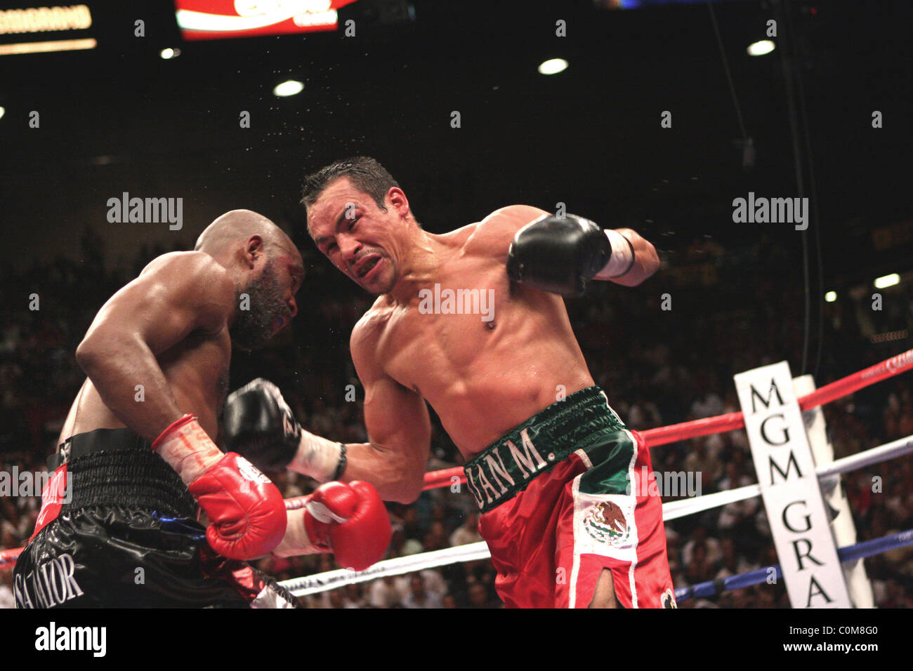 Juan Manuel Marquez (r) beat Joel Casamayor by technical knockout in ...