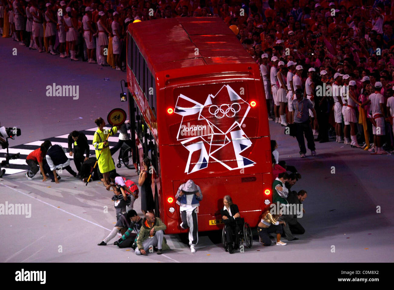 A London double decker bus arrives The Beijing 2008 Olympic Games ...