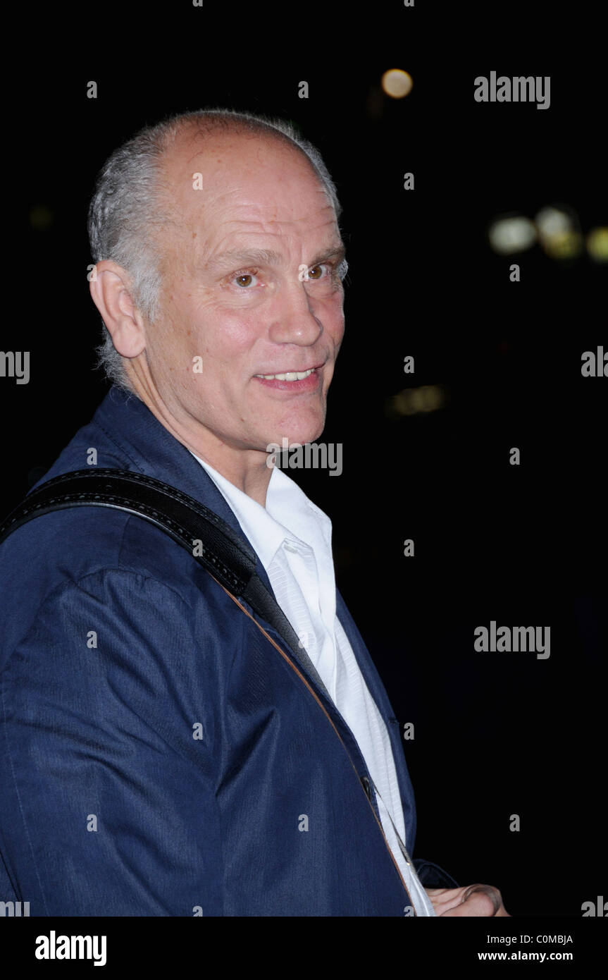 John Malkovich outside the Ed Sullivan Theater for the 'Late Show With ...
