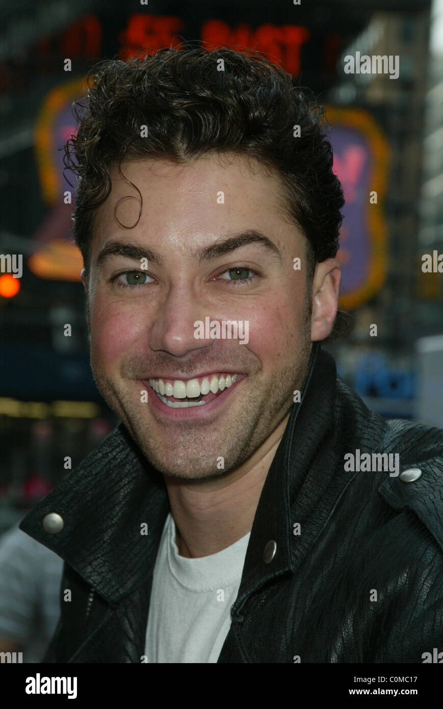 Ace Young appearing at the free public outdoor concert called "Broadway ...