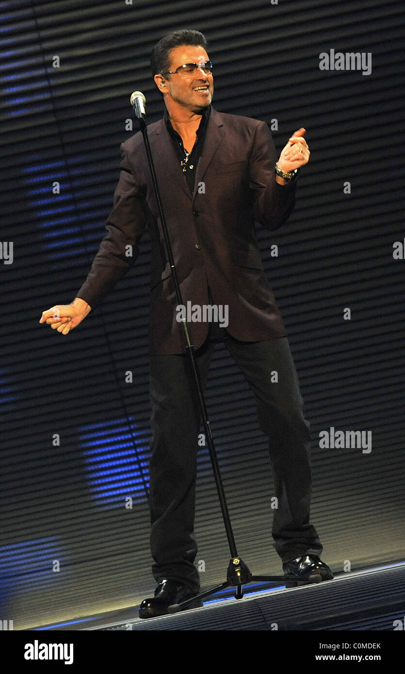George Michael performs his last concert at Earls Court London, England ...