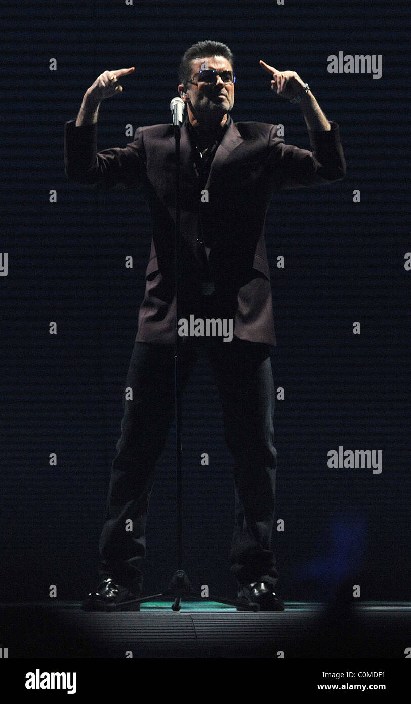 George Michael performs his last concert at Earls Court London, England ...