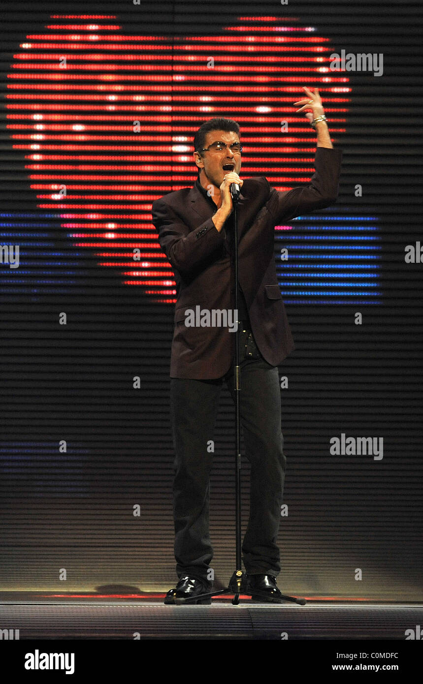 George Michael performs his last concert at Earls Court London, England ...