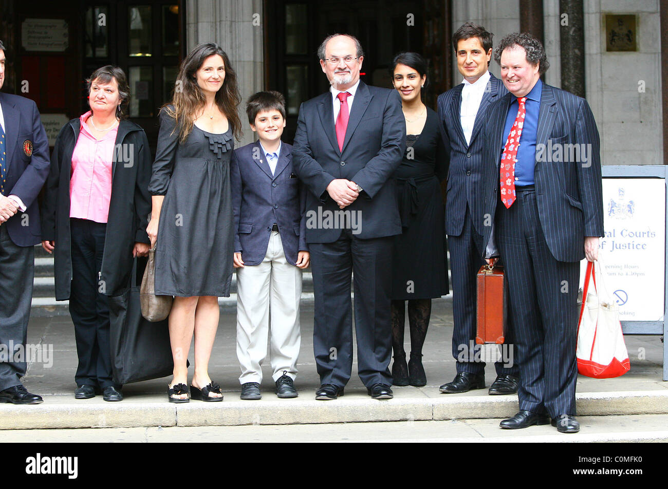 Salman Rushdie and Elizabeth West leaves the High Court Rushdie visited ...