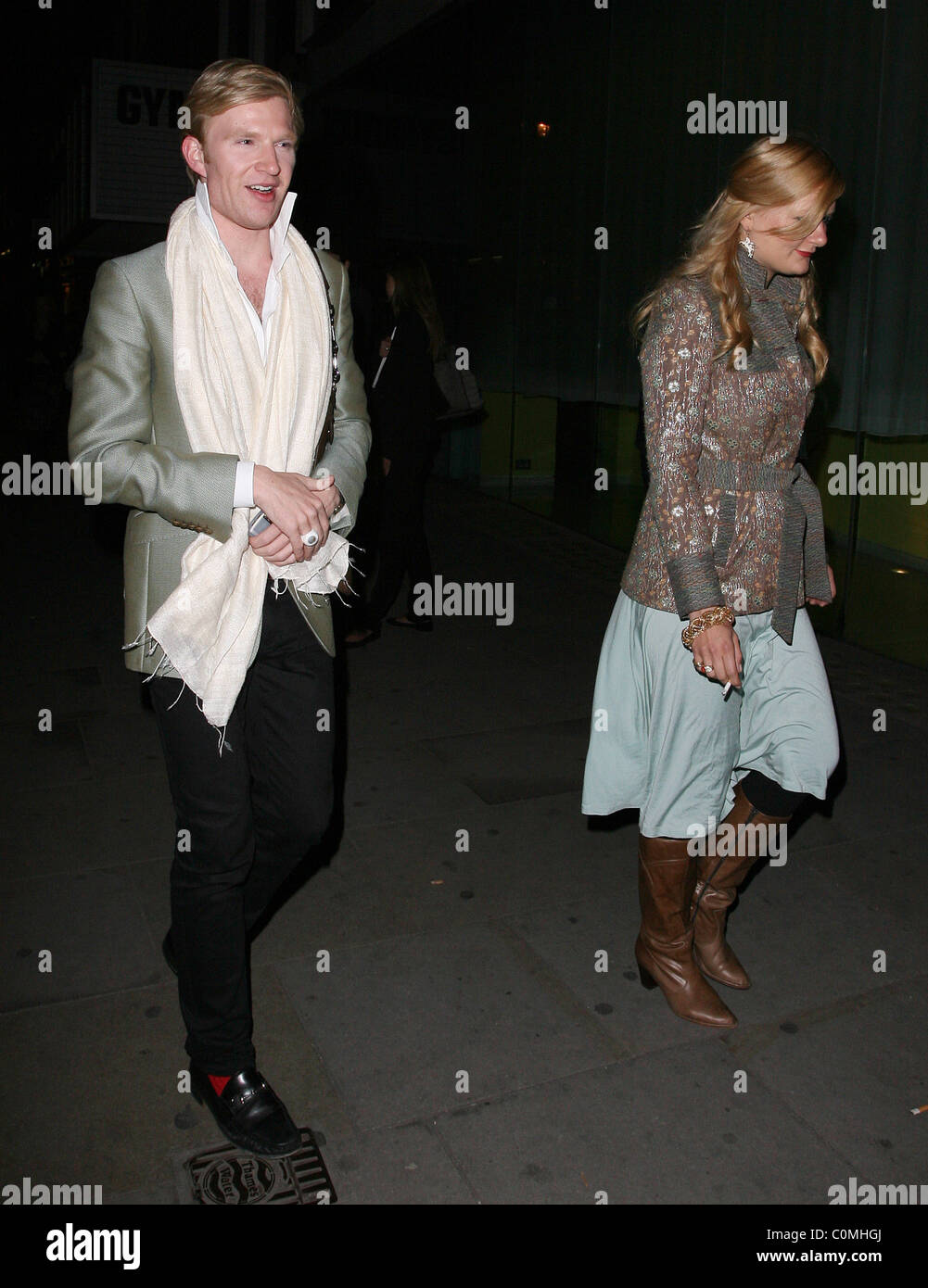 Henry Conway arriving at Bungalow 8 nightclub with a mystery woman ...