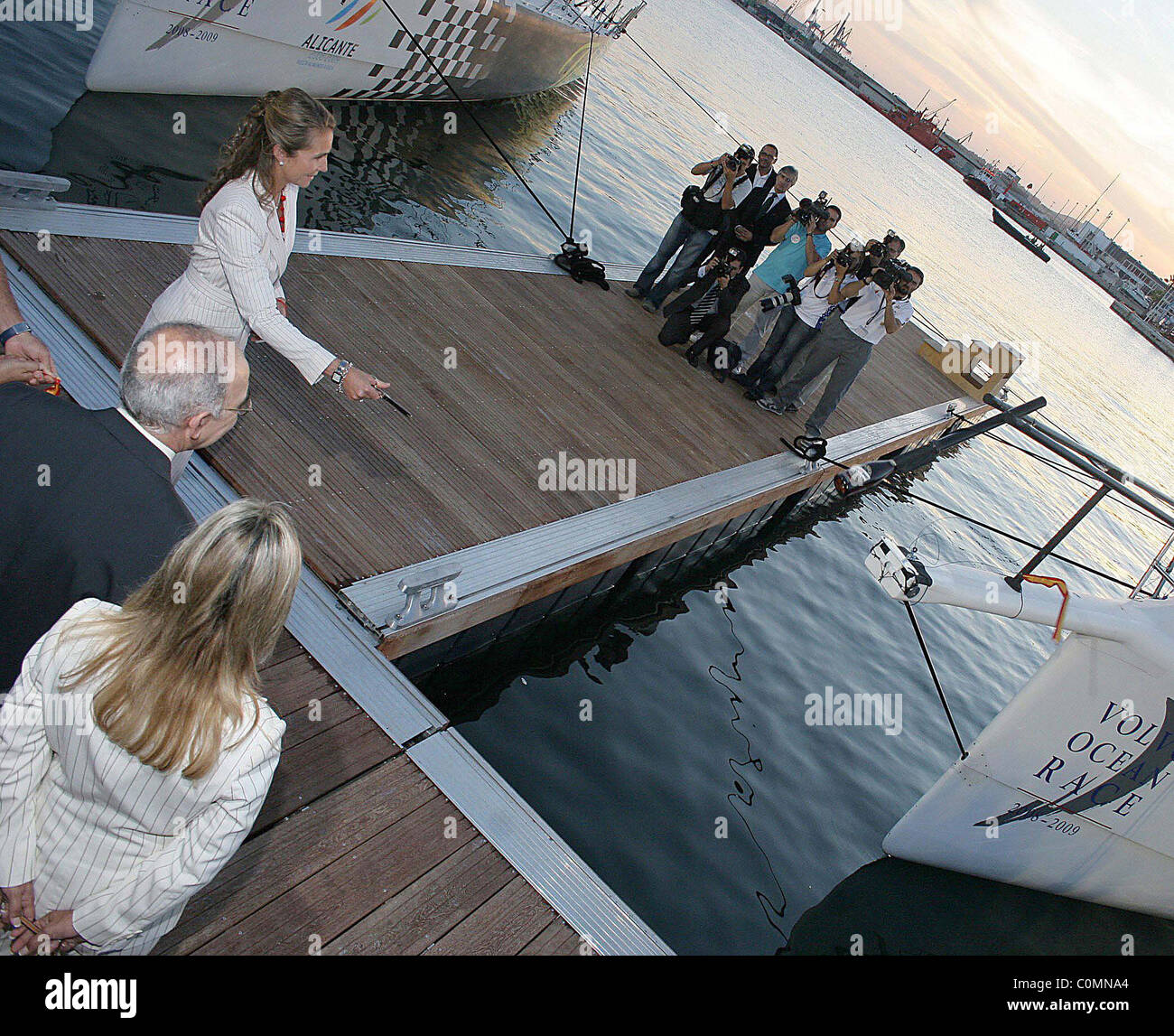 Princess Elena and Princess Cristina at the launch of the ships ...