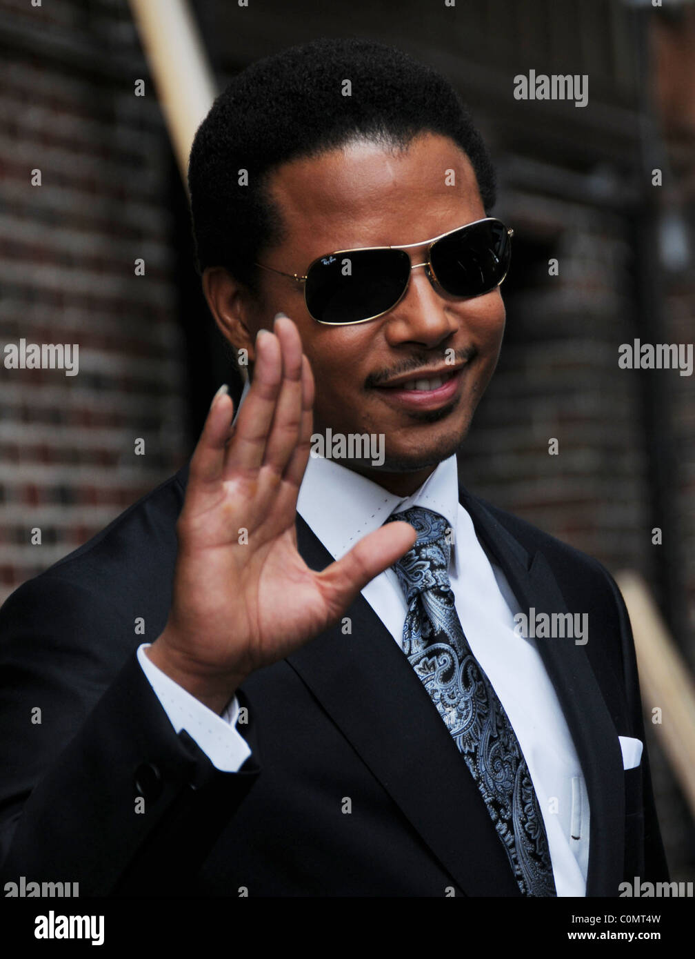 Terrence Howard outside the Ed Sullivan Theater for the 'Late Show With ...