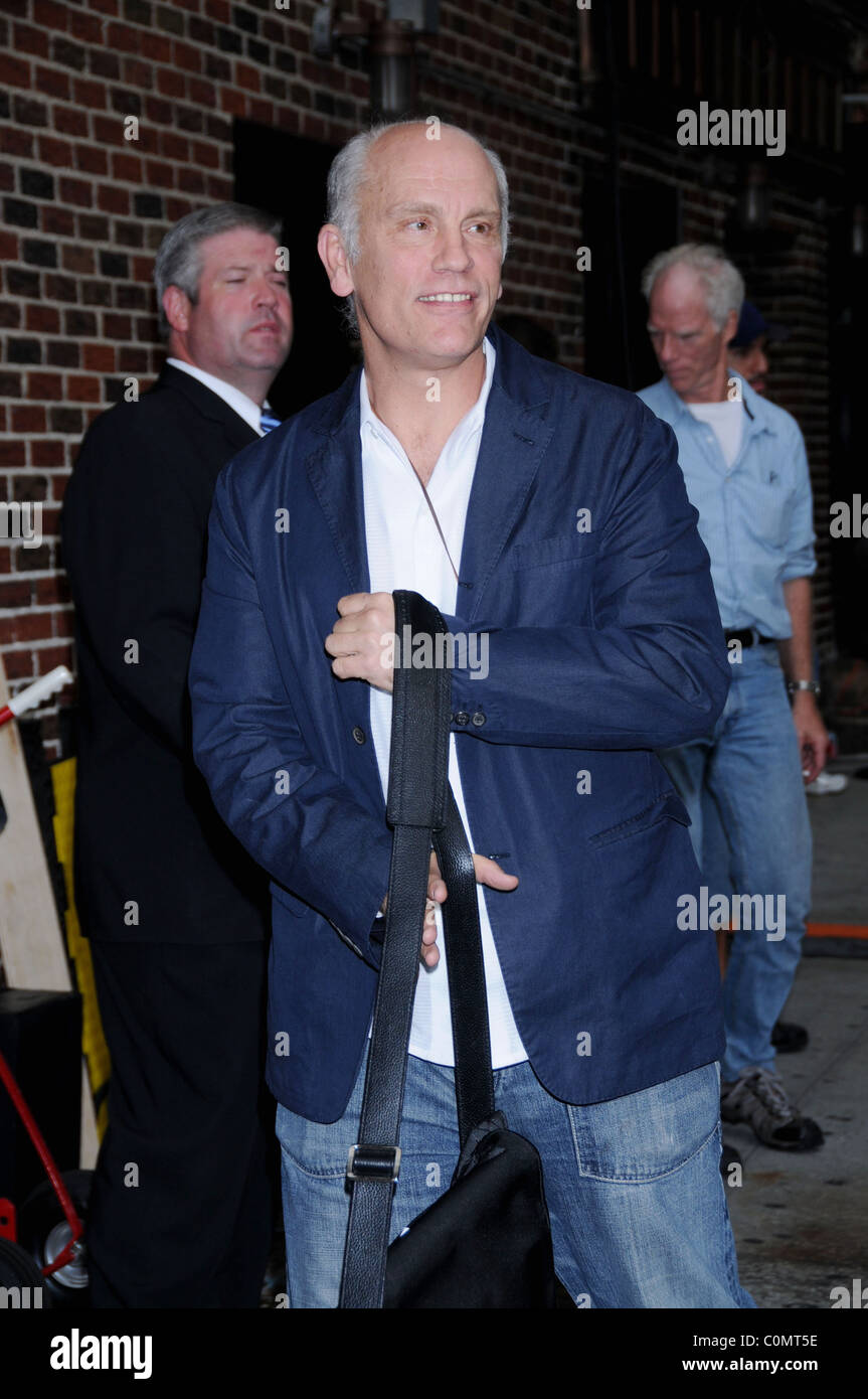 John Malkovich outside the Ed Sullivan Theater for the 'Late Show With ...