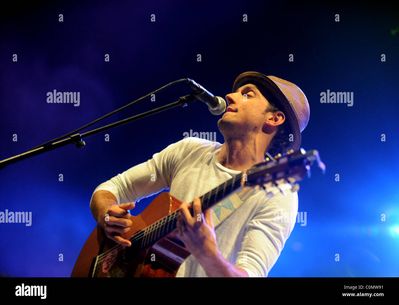 American singer Jason Mraz performing in concert at the Heineken Music ...