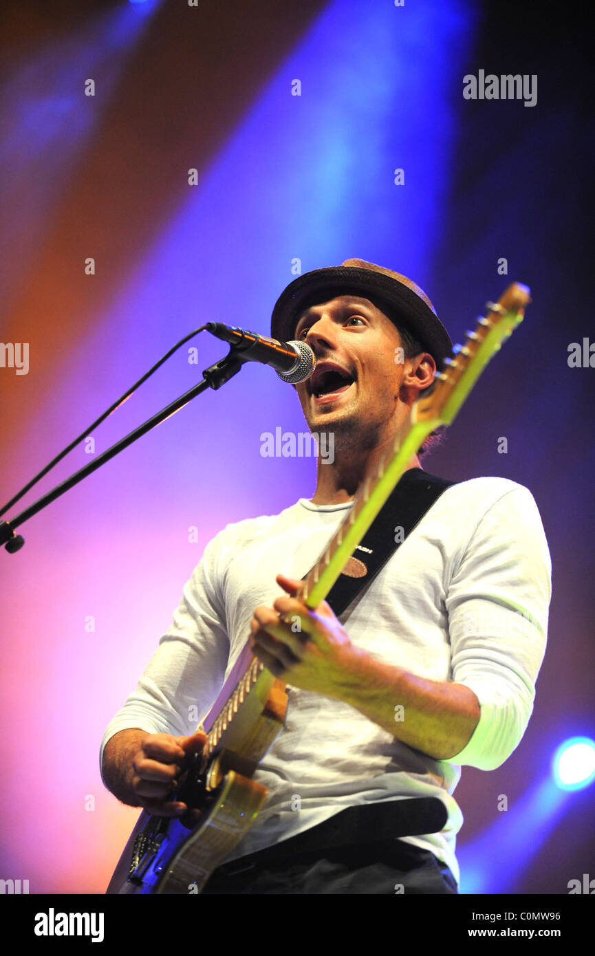 American singer Jason Mraz performing in concert at the Heineken Music ...