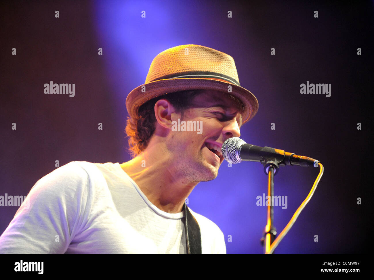 American singer Jason Mraz performing in concert at the Heineken Music ...