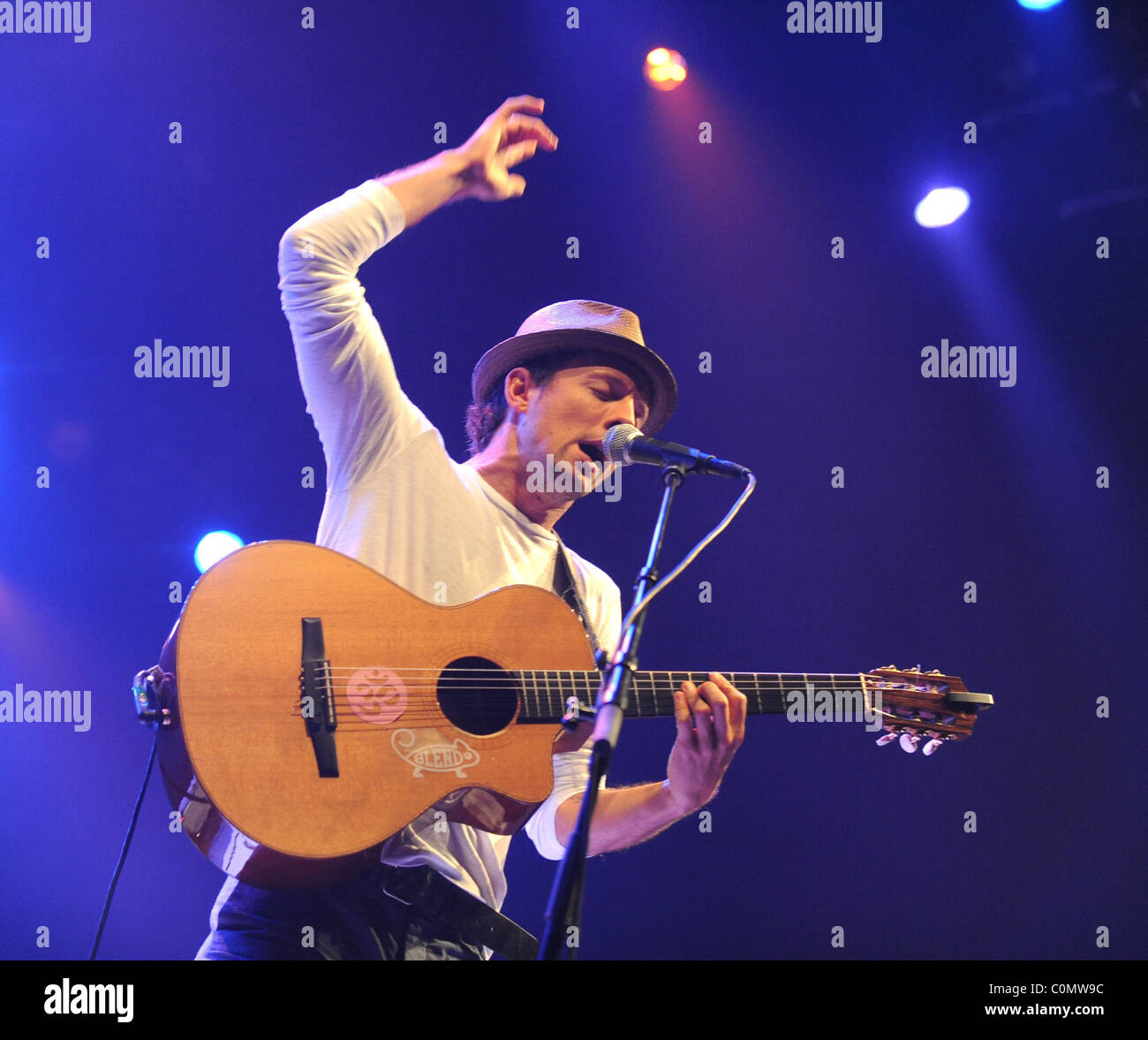 American singer Jason Mraz performing in concert at the Heineken Music ...