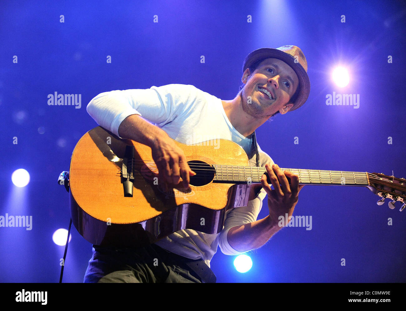 American singer Jason Mraz performing in concert at the Heineken Music ...