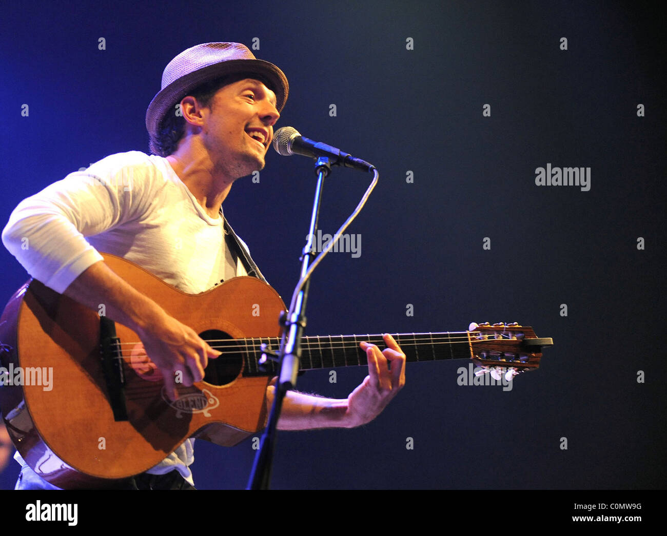 American singer Jason Mraz performing in concert at the Heineken Music ...