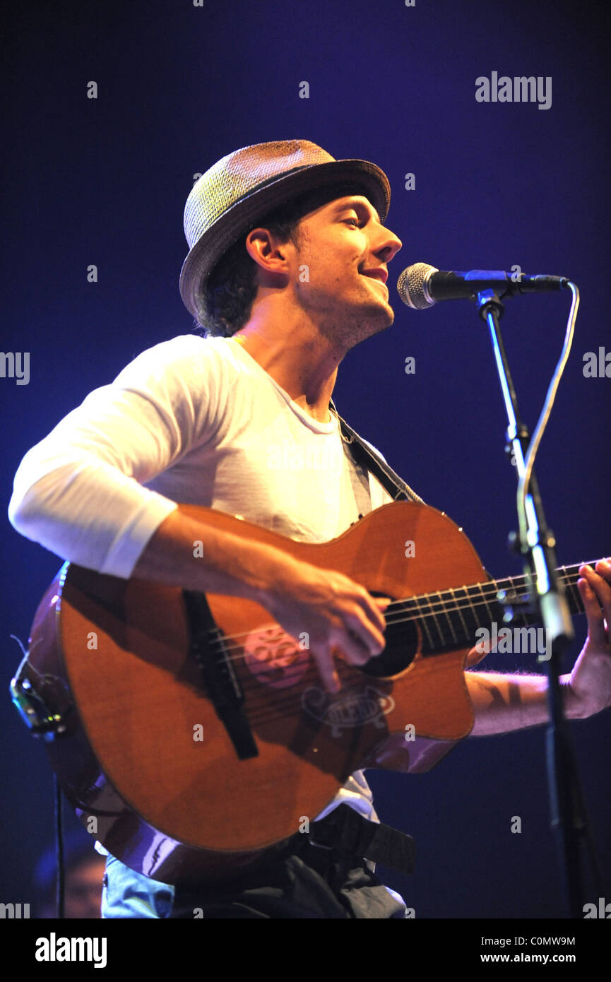 American singer Jason Mraz performing in concert at the Heineken Music ...