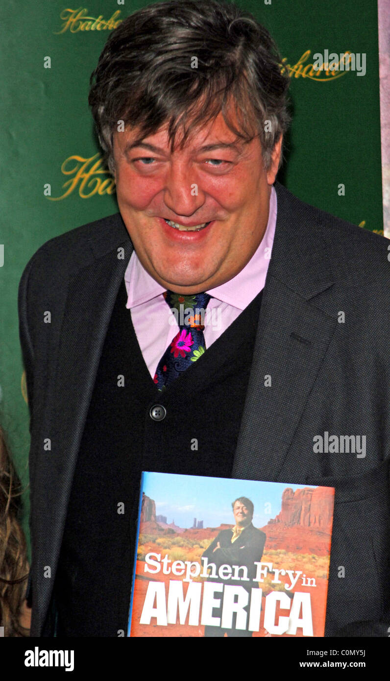 Stephen Fry signs copies of his new book 'Stephen Fry In America' at ...