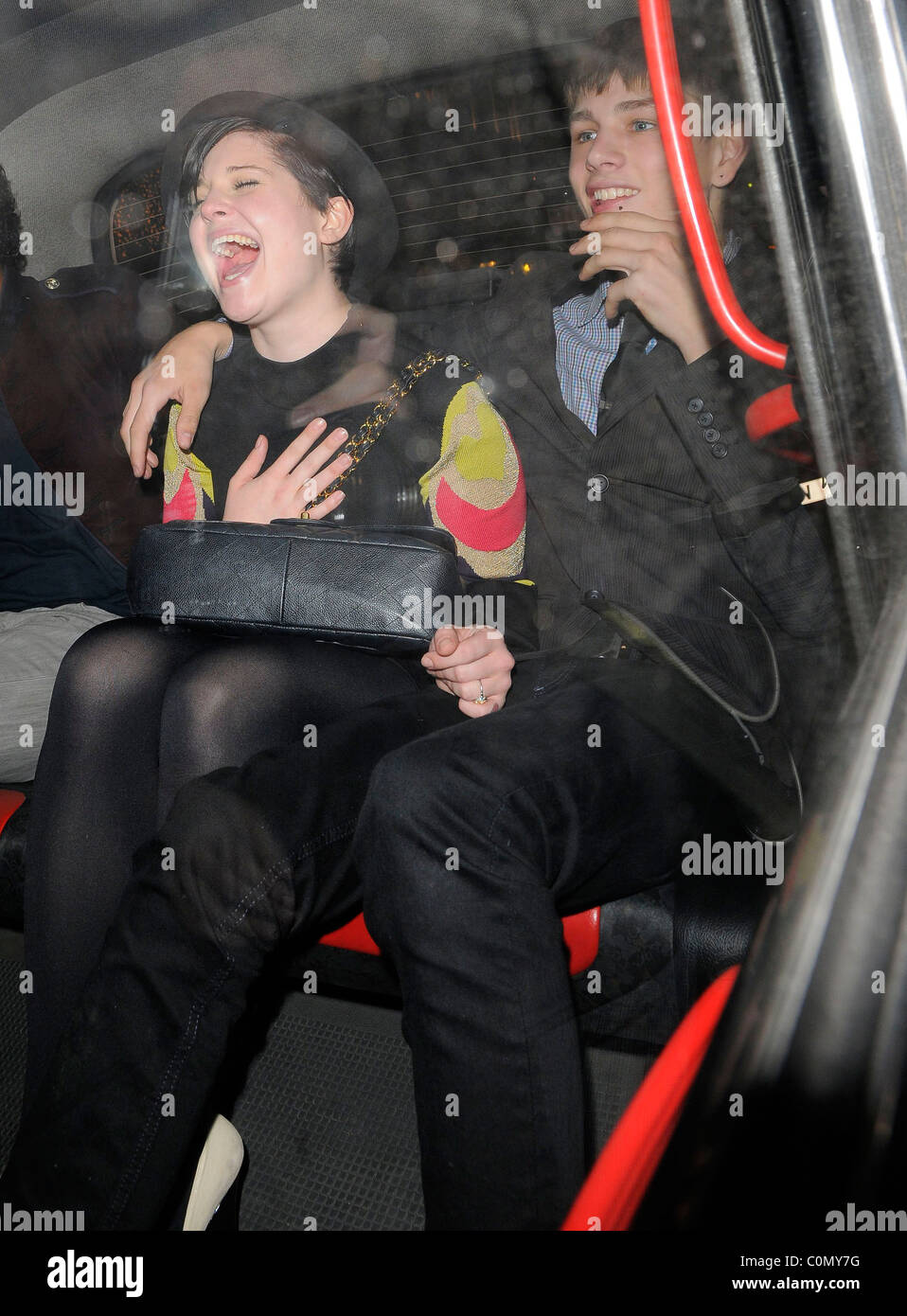 Kelly Osbourne and boyfriend Luke Worrell appear to be in high spirits ...