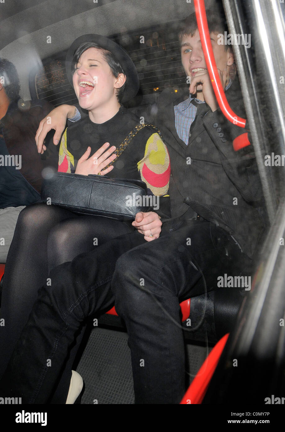 Kelly Osbourne and boyfriend Luke Worrell appear to be in high spirits ...