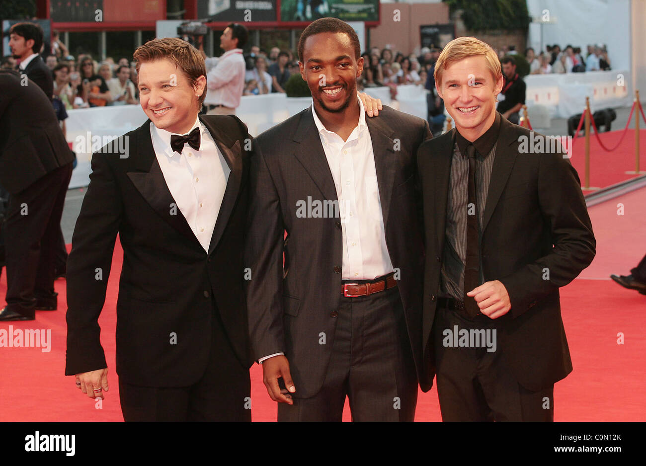 Jeremy Renner, Anthony Mackie and Brian Geraghty The 2008 Venice Film ...