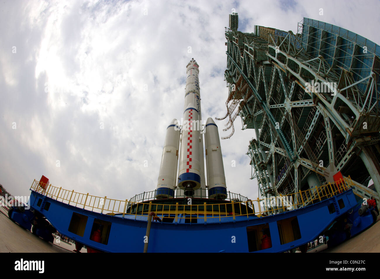 CHINA PREPARES FOR HISTORIC SPACE MISSION It could be an extravagant set from a James Bond movie ...