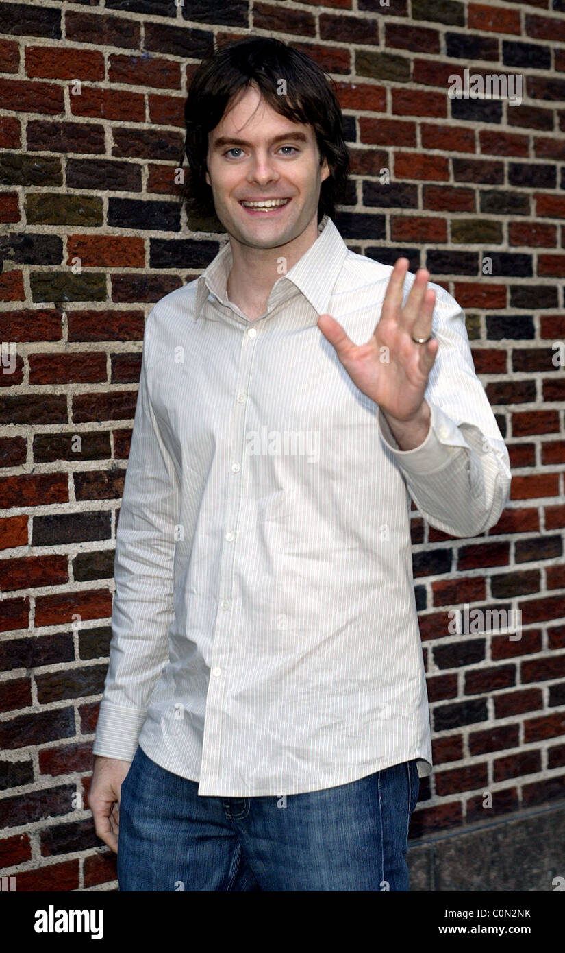 Bill Hader outside Ed Sullivan Theatre for the 'Late Show With David ...