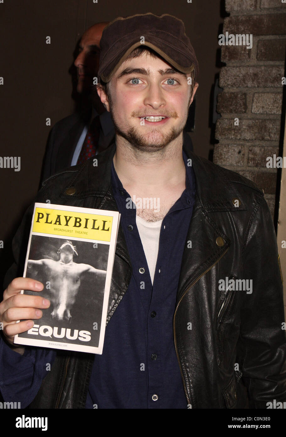 Daniel Radcliffe at the opening night for the Broadway play "Equus" at ...